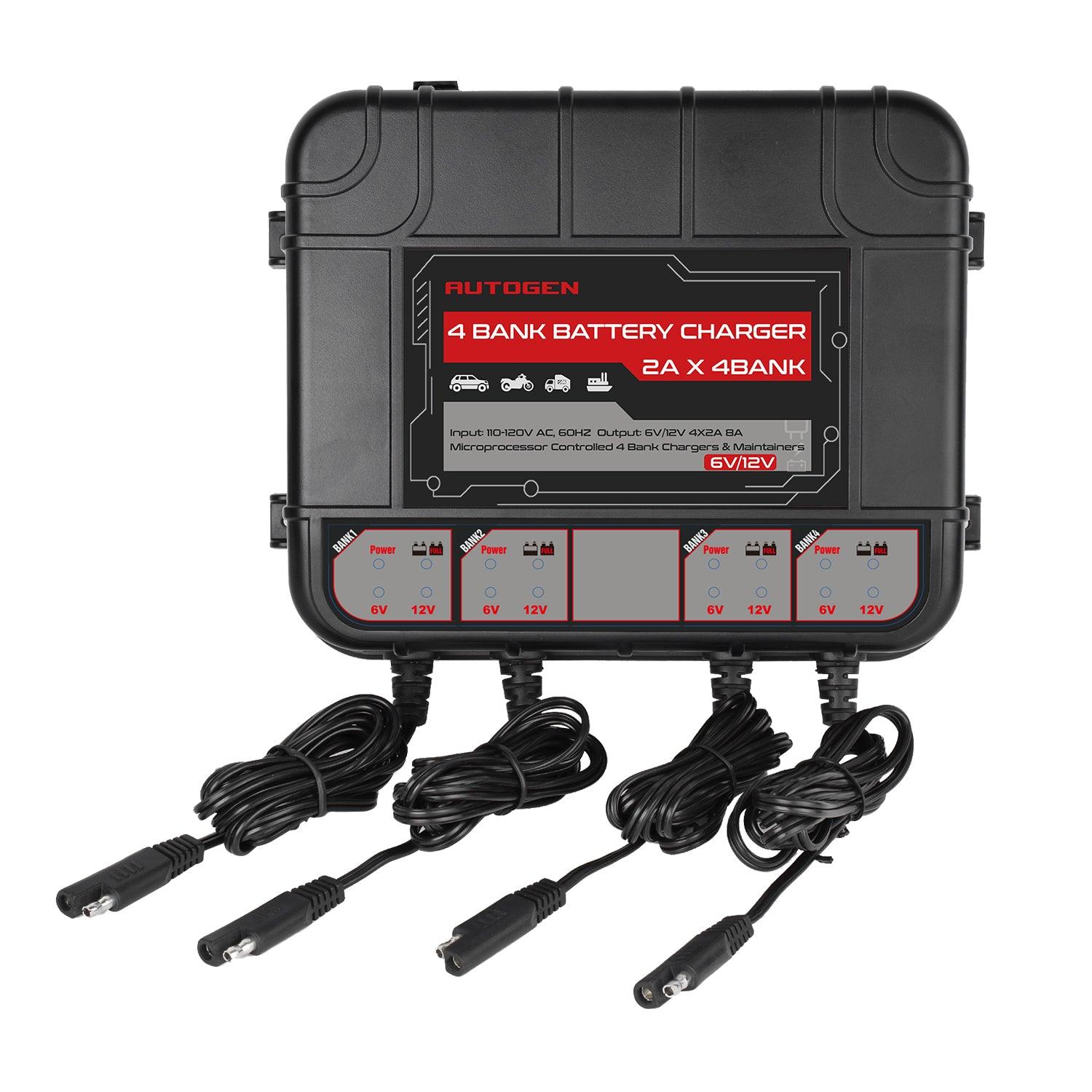 4-Bank Marine Battery Charger 8-Amp (2-Amp Per Bank)
