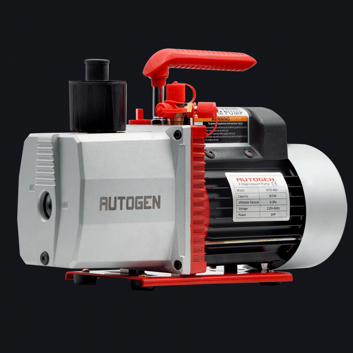 AUTOGEN 2-Stage 8CFM Vacuum Pump – 1HP Rotary Vane, 0.3 Pa | HVAC ...